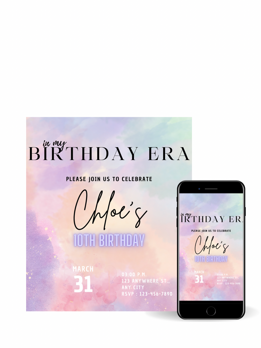 Editable Digital Download: Eras Party Invitation – Glam Fete Party